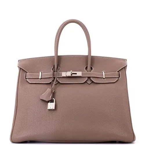 Hermès Birkin Handbag Togo With Palladium Hardware 35 - Grey