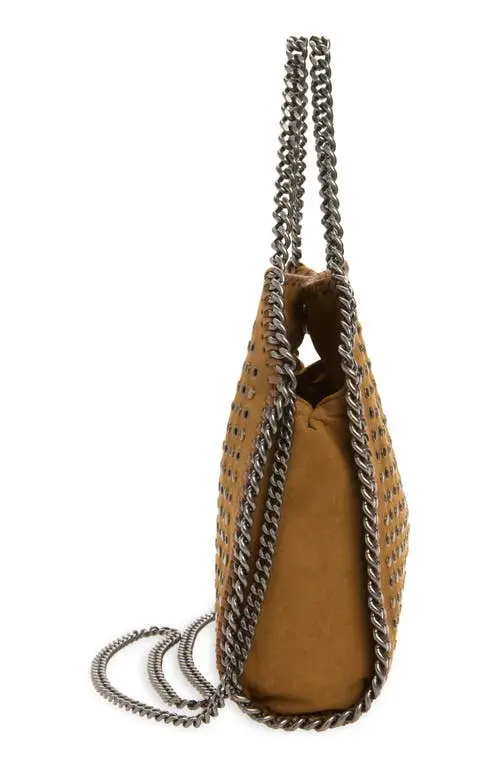 Stella McCartney Mini Falabella Studded Faux Suede Tote