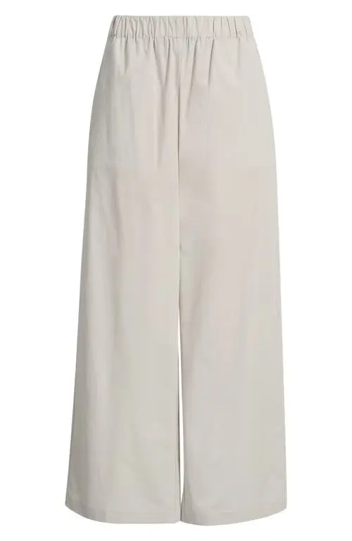 Eileen Fisher Stretch Cotton Poplin Wide Leg Ankle Pants