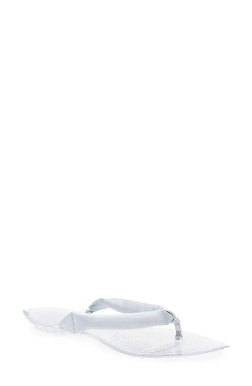 Alaïa Padded Thong Sandals - Argent