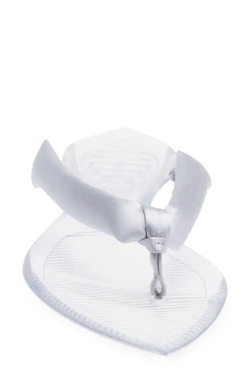 Alaïa Padded Thong Sandals - Argent