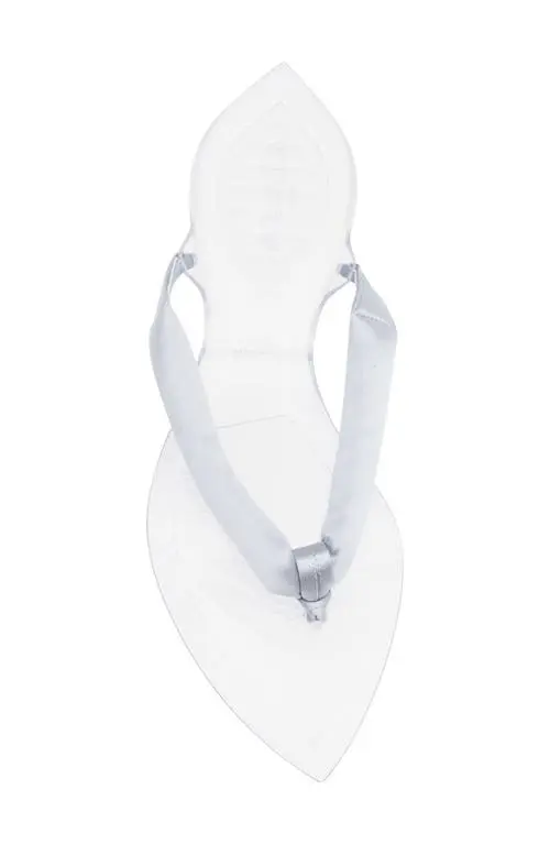 Alaïa Padded Thong Sandals - Argent