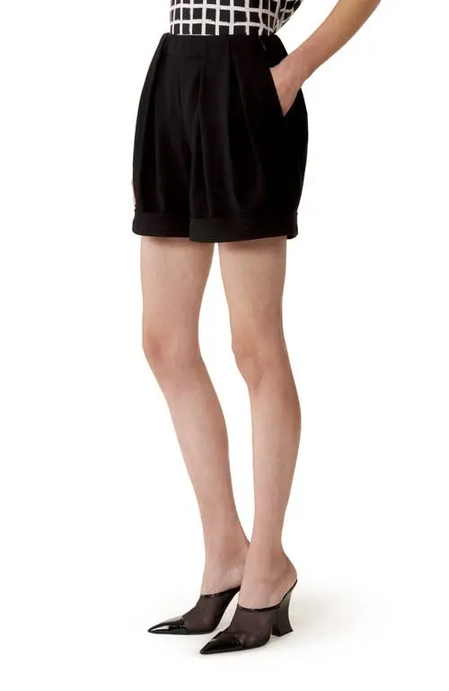 LANVIN Crepe Pleated Shorts