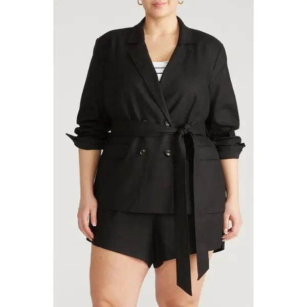 Universal Standard Henning Belted Blazer - Black