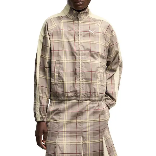 PUMA T7 Relaxed Tartan Woven Track Jacket