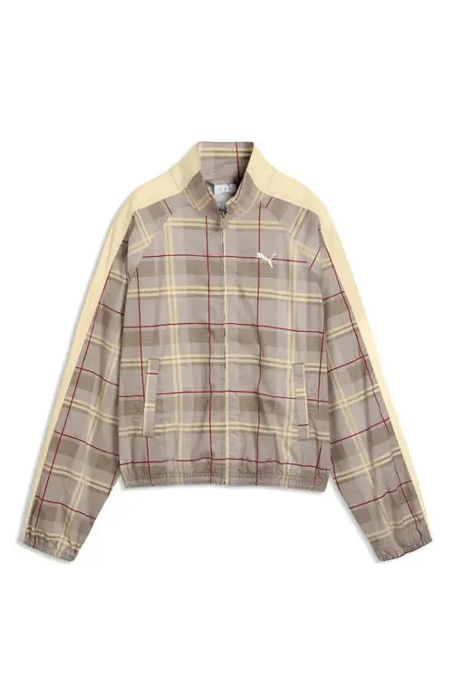 PUMA T7 Relaxed Tartan Woven Track Jacket