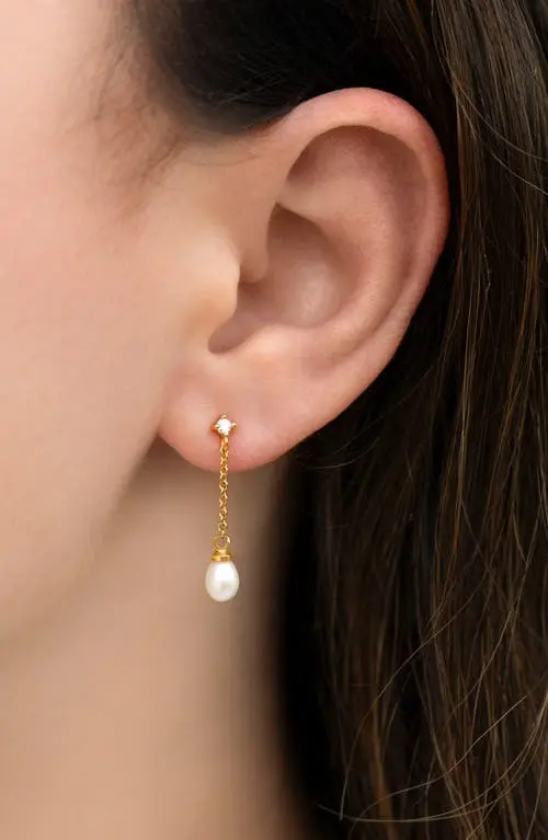 GIRLS CREW Falling Imitation Pearl Drop Earrings