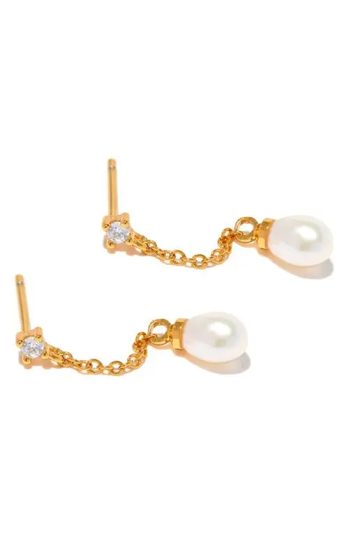 GIRLS CREW Falling Imitation Pearl Drop Earrings