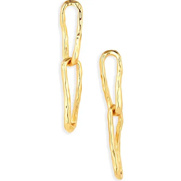 KARINE SULTAN Organic Links Linear Drop Earrings - Gold