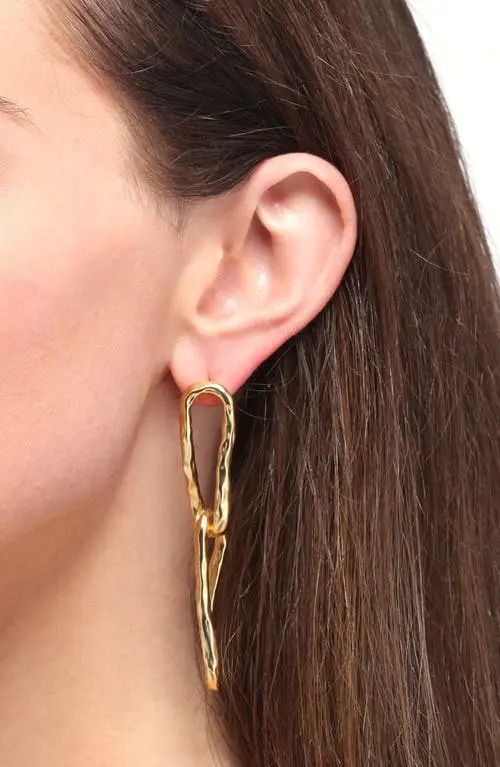 KARINE SULTAN Organic Links Linear Drop Earrings