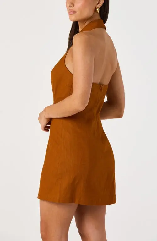 Astr The Label Rosemarie Linen & Cotton Minidress