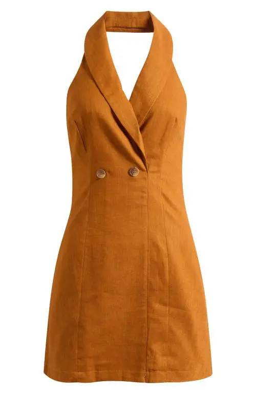 Astr The Label Rosemarie Linen & Cotton Mini Dress