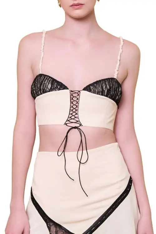 PCFG The Party Edit Lace Panel Contrast Bra
