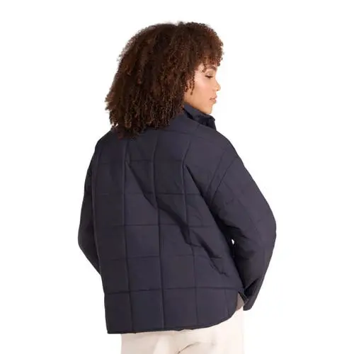 ANIMAL Nina Grid Quilted Padded Jacket - Black