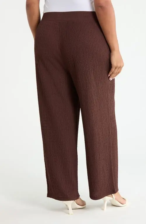 Jones New York Textured Wide Leg Pull-on Ankle Pants