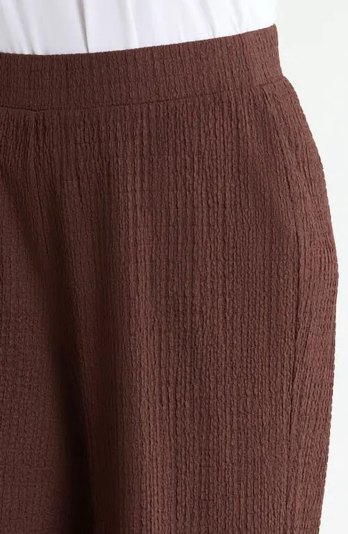 Jones New York Textured Wide Leg Pull-on Ankle Pants