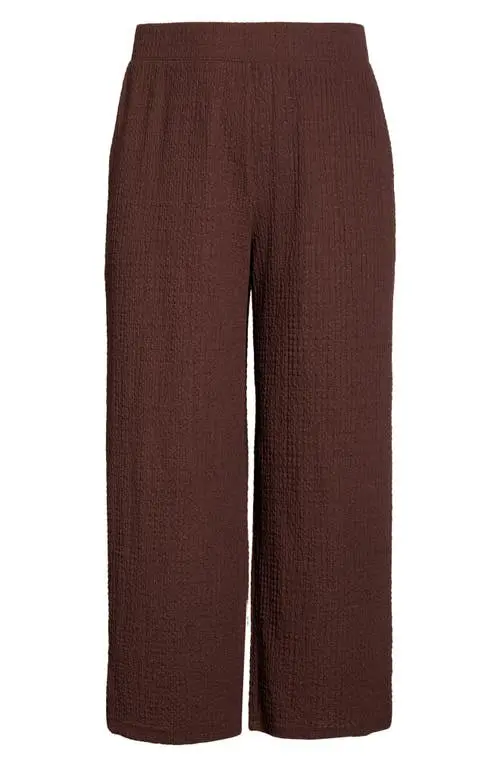 Jones New York Textured Wide Leg Pull-on Ankle Pants