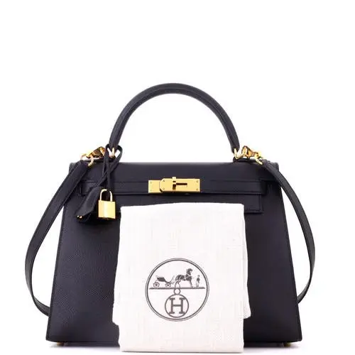 Hermès Kelly Handbag Epsom With Gold Hardware 28 - Black