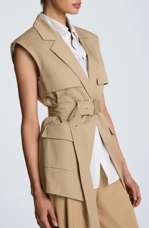 KENNETH COLE Belted Vest With Storm Flaps