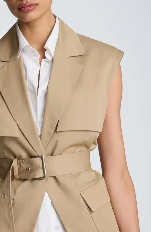 KENNETH COLE Belted Vest With Storm Flaps