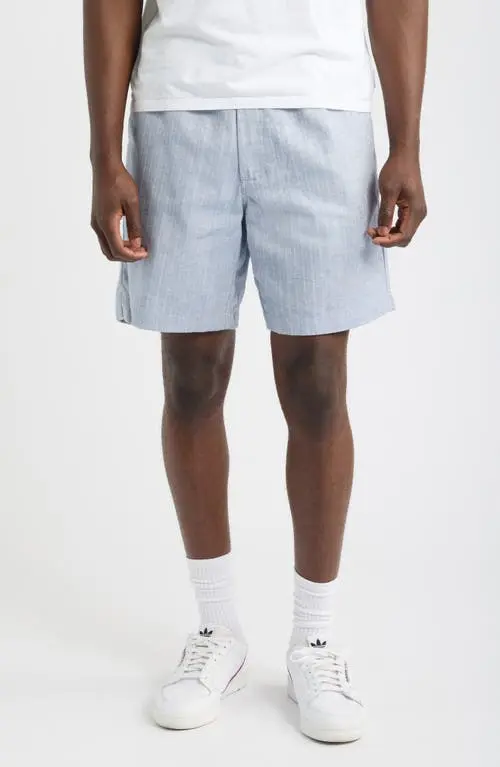 WAX LONDON Stripe Cotton Linen Shorts