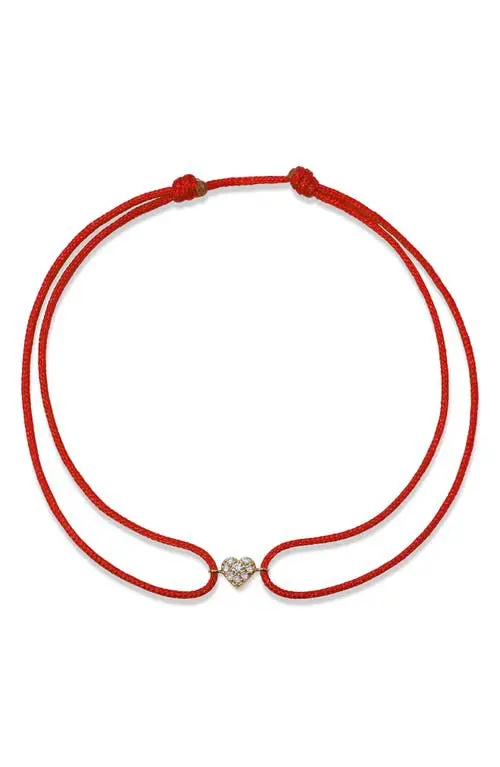 Anzie Jac + Jo Mini Icon Pavé Heart Charm Bracelet