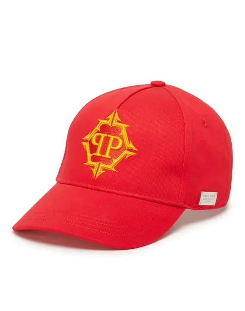 Philipp Plein Baseball Cap With Hexagon Embroidery - Red