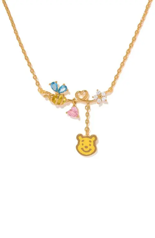 GIRLS CREW Cowboy Boot & Bow Pendant Necklace With Cubic Zirconia - Gold