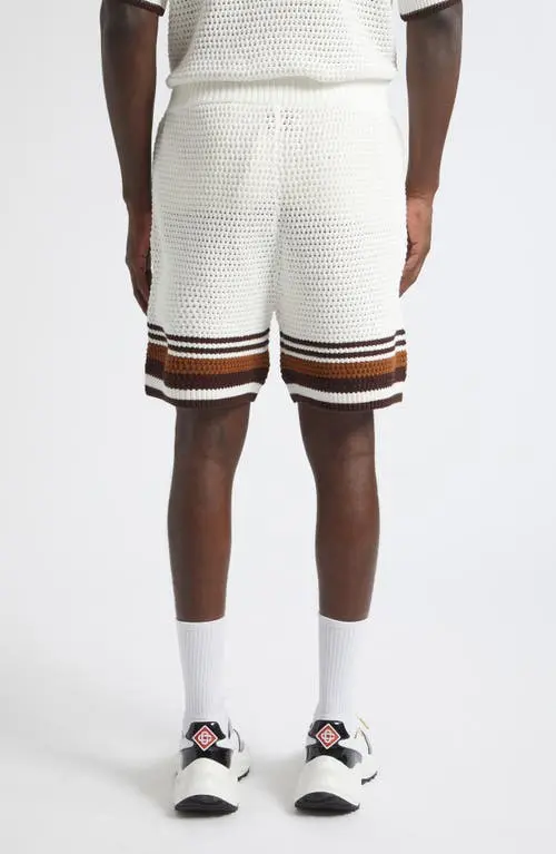 Casablanca Crochet Shorts With Drawstring Waist