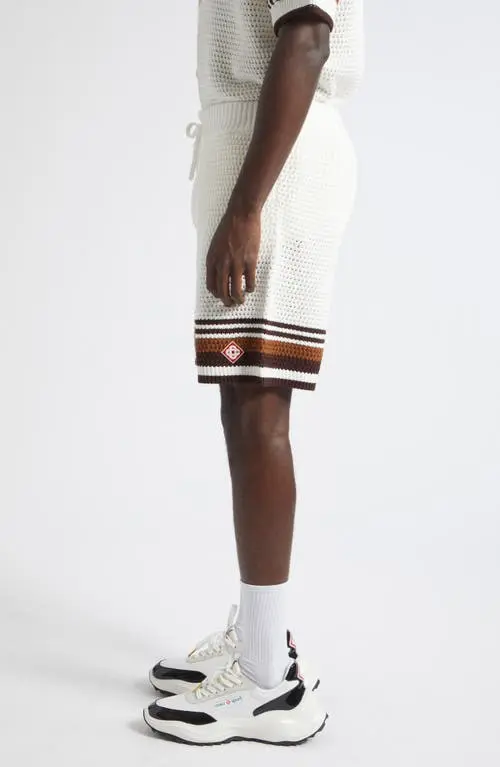 Casablanca Crochet Shorts With Drawstring Waist