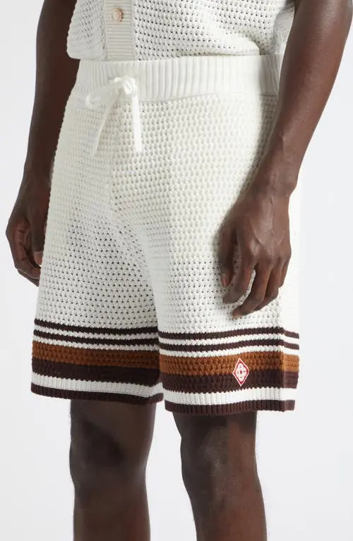 Casablanca Crochet Shorts With Drawstring Waist