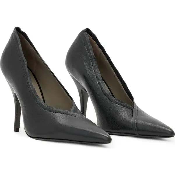 ALLSAINTS Vera Leather Stiletto Pumps - Black