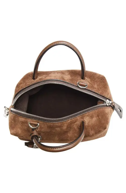 Max Mara Small Boston Suede Top Handle Bag