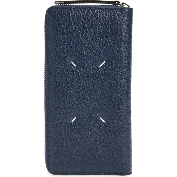 MAISON MARGIELA Leather Continental Wallet - Navy/grey