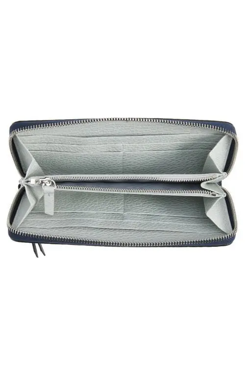 MAISON MARGIELA Leather Continental Wallet - Navy/grey