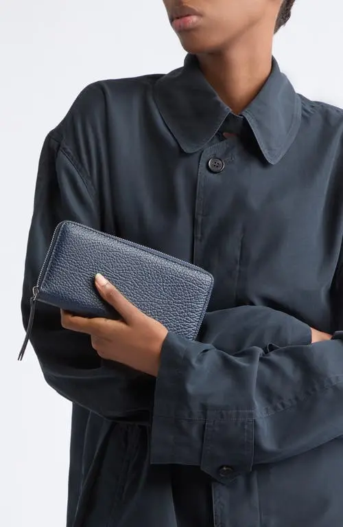 MAISON MARGIELA Leather Continental Wallet - Navy/grey