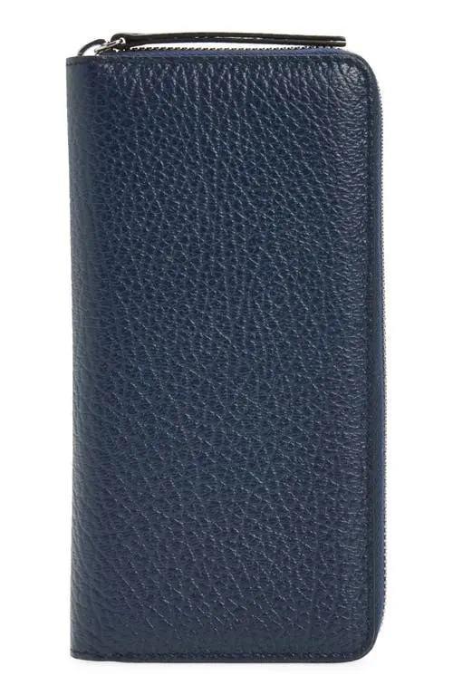 MAISON MARGIELA Leather Continental Wallet - Navy/grey