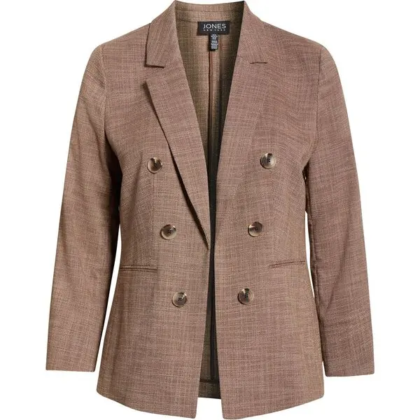 Jones New York Double Breasted Blazer - Fudge Multi