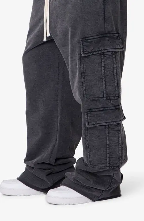 Mnml Ultra Baggy Cotton Flece Cargo Sweatpants