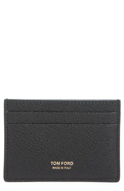 TOM FORD Grained Leather Card Case - Black
