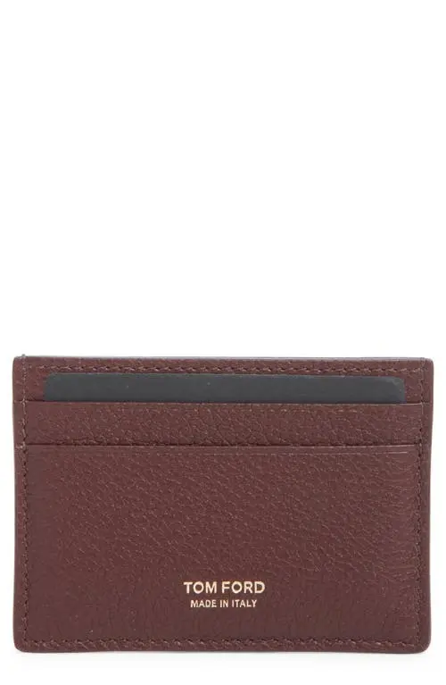 TOM FORD Grained Leather Card Case - Lost Cherry