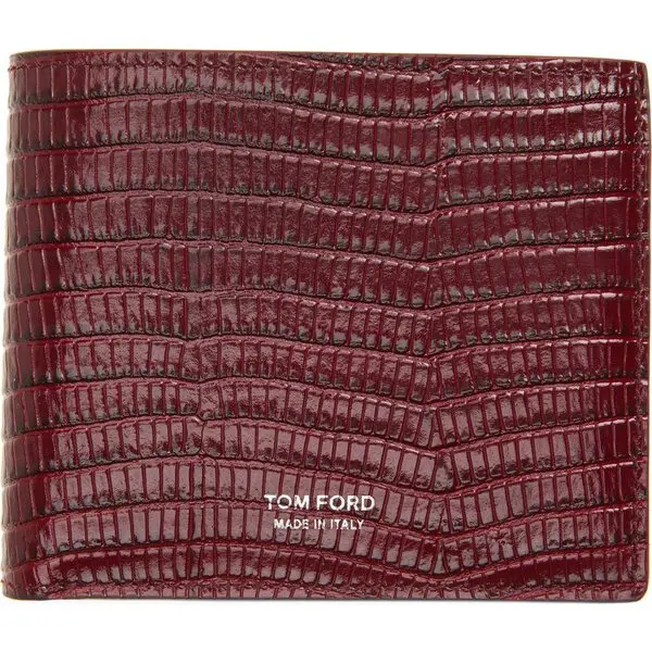 TOM FORD Lizard Embossed T-line Classic Bifold Wallet