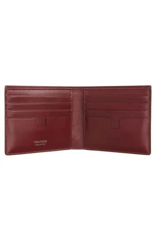 TOM FORD Lizard Embossed T-line Classic Bifold Wallet