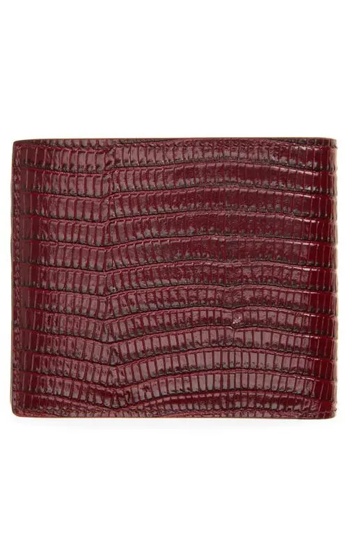 TOM FORD Lizard Embossed T-line Classic Bifold Wallet