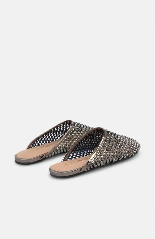 ALMA EN PENA Flat Mule Mesh Sandal
