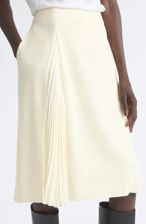 JIL SANDER Wool Sablé Pleated Skirt