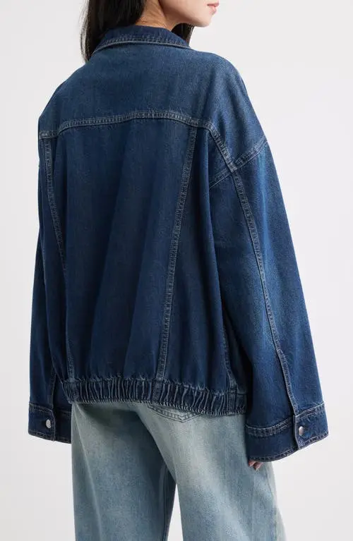 DL1961 Nara Relaxed Fit Denim Jacket With Drawstring Hem