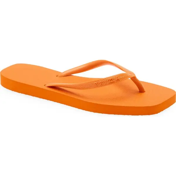 BRIZZA Square Toe Flip Flop - Light Orange