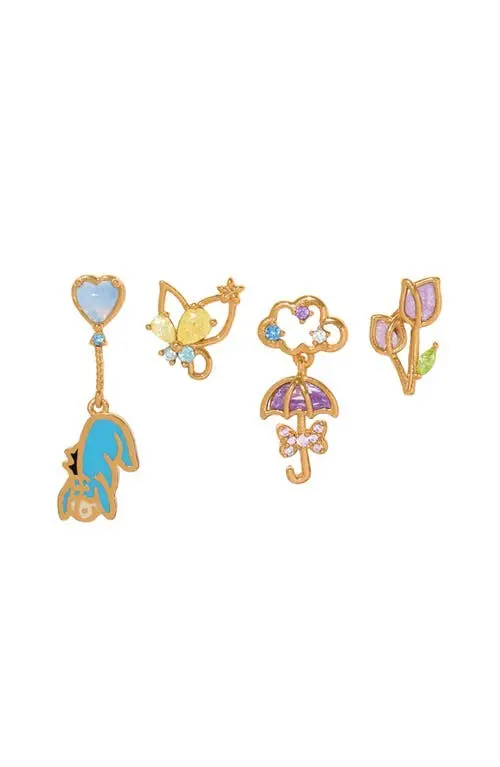 GIRLS CREW Disney Eeyore Set Of 4 Stud Earrings - Gold