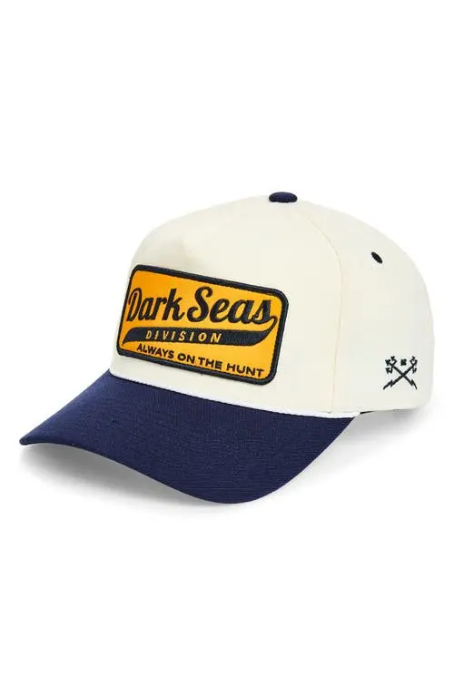 DARK SEAS Franklin Baseball Cap - Off-white/navy